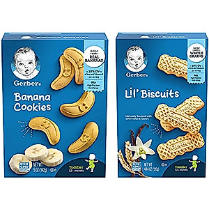 Gerber Graduates Banana Cookies & Vanilla Wheat Lil Biscuits Combo Pack