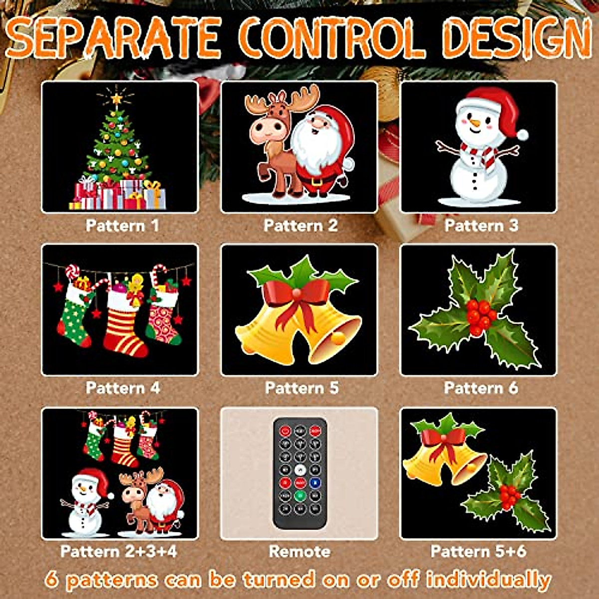 Lasama Christmas Halloween Projector Lights Outdoor, 2-in-1 (3D Ocean Wave & Patterns) Waterproof Light for Outdoor Indoor Halloween Christmas Party Lights Holiday Landscape Decorations