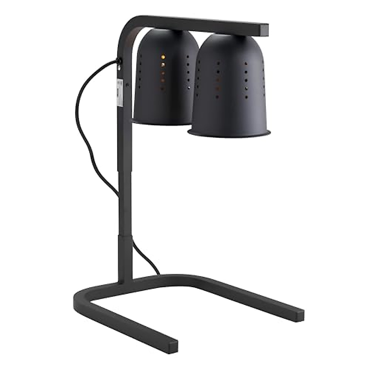 Kratos Bulb Warmer, Two Bulb Heat Lamp, Black, 120V, 500 Watts, Countertop Food Warmer for Restaurants (31M-004)