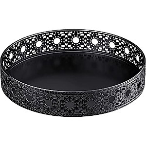 Lazy Susan Organizer, 11 Inch Lazy Susan Turntable for Cabinet Table, PHINOX Turntable Organizer Lazy Susan Spice Rack with Non-Slip Pad, Lazy Susan for Kitchen Bathroom Pantry Vanity (Metal)