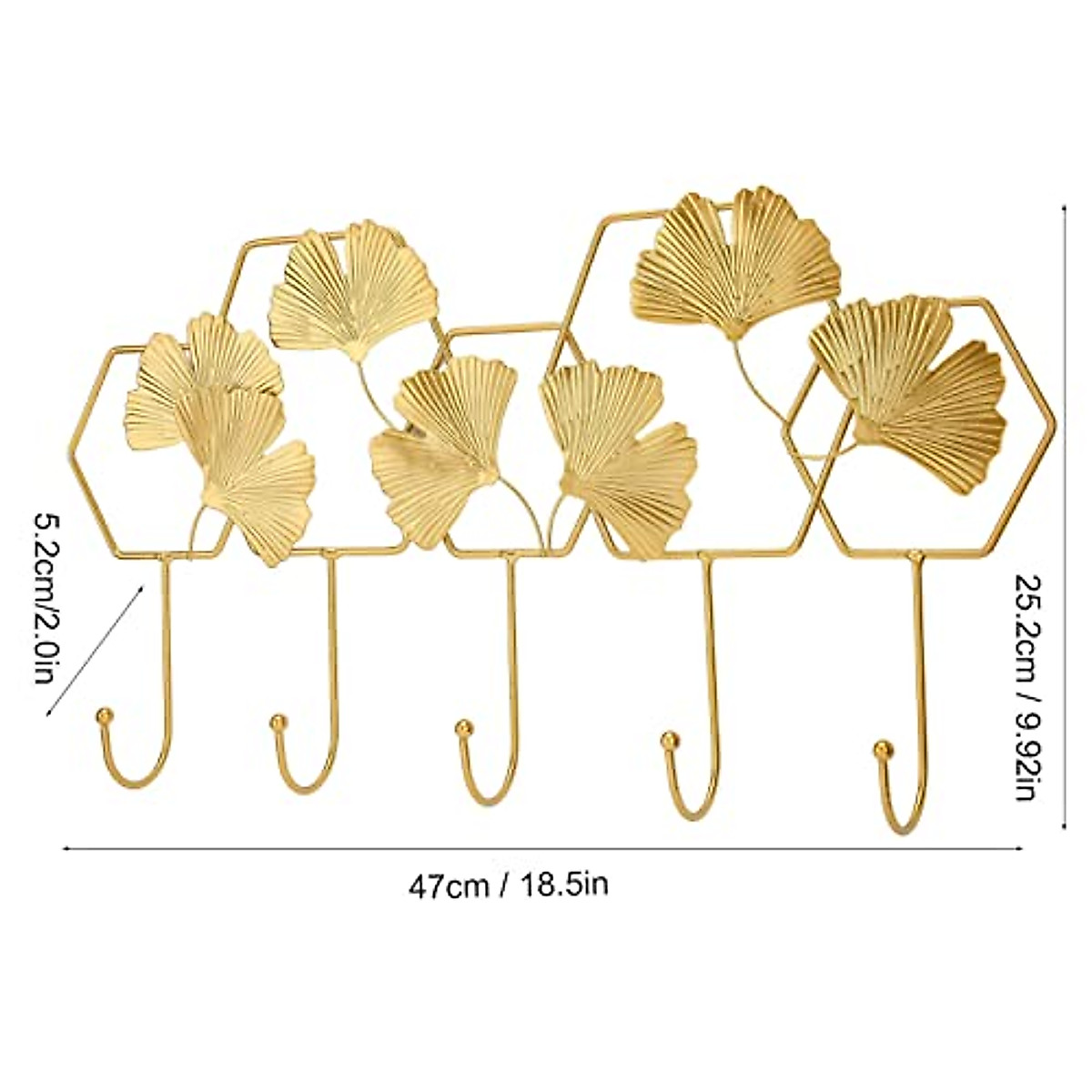 Agatige Wall Mounted Clothes Hook,Multifunctional Clothes Hanger Reusable Space Saving Coat Rack for Scarf & Bag(Gold)