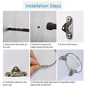 Furniture Anchors, Anti Tip Furniture Straps for Baby Proofing, 400lbs Tension Furniture Fixtures to Prevent Furniture from Falling, Used to Protect The Safety of Children and Pets(1pcs)