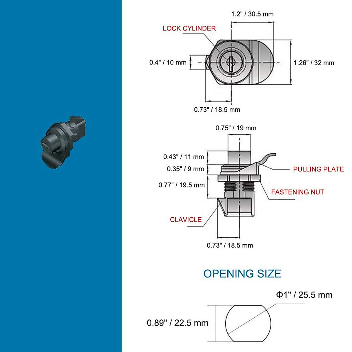 HOWDIA 2Pcs Push Button Lock Glove Box Latch, Tool Box Latch for Truck Tool Box Lock Replacement, Golf Push Cart Accessories, Marine Glove Box Plastic Tool Box Truck, Press The Switch