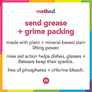 Method Dishwasher Detergent Packs, Lemon Mint, 30 count