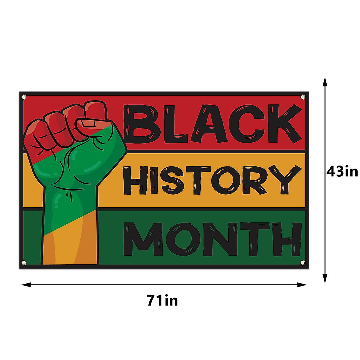 Black History Month Backdrop Black History Month Banner Black History Decor Juneteenth Decoration and Supplies for Home Classroom Office