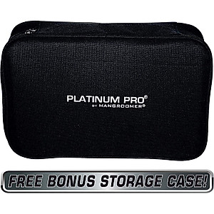 MANGROOMER - PLATINUM PRO New Back Shaver with 3 Shock Absorber Flex Heads, Power Hinge, Extreme Reach Handle & Bonus Case! (Generation 8.0), 4 Piece Set