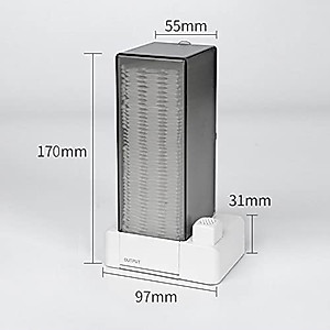 Automatic Cotton Pad Dispenser, Automatic Cotton Pad Holder Press Out Makeup Cotton Square Holder Dispenser for Pads (White)