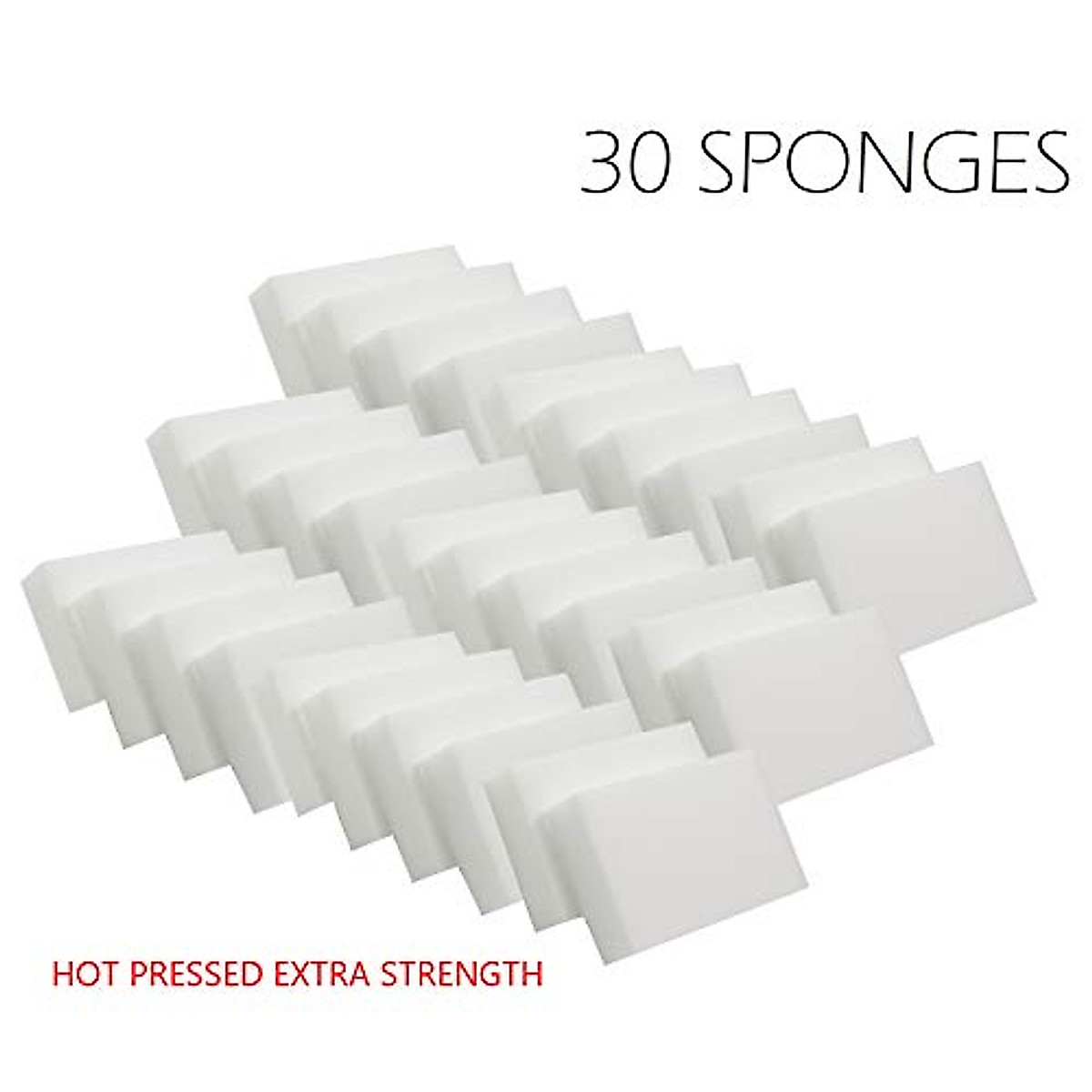 Extra Strength Value Deal, Magic Sponge Cleaners Eraser Pads - White - All Purpose - Long Lasting (30 XS Eraser Pack)