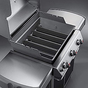 Weber 7621 Flavorizer Bar Set 300 Series Grills Gray Bundle with Deco Essentials Pair of Red Heat Resistant Oven Mitt