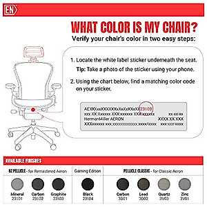 The Original Headrest for The Herman Miller Aeron Chair H3 Carbon | Colors and Mesh Match Classic Aeron Chair 2016 and Earlier Models | Headrest ONLY - Chair Not Included
