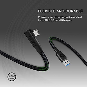 Link Cable 16FT Compatible with Quest 2, No Delay in Data Transfer, Dirt-Resistant Black, Super Durable Nylon Fiber Mesh, USB 3.2 Gen1, Max 3A Charging, for VR Headset and PC, Designed by DESTEK