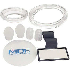 MDF Instruments, Pulse Time® 2-in-1 Digital LCD Clock and Single Head Stethoscope - Free-Parts-for-Life & Lifetime Warranty - All Black (MDF740-BO)