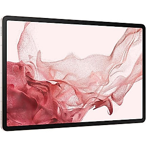 SAMSUNG Galaxy Tab S8+ Plus w/Low Latency S-Pen 256GB 12.4’’ 120Hz AMOLED, Snapdragon 8 (4nm), Android 12 Wi-Fi Tablet SM-X800 US Model (w/Fast 25W Charging Cube, Pink Gold)