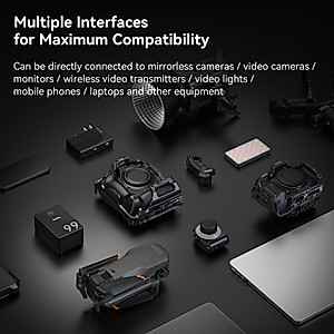SmallRig V Mount Battery VB99 Pro, 99Wh / 6700mAh mini V-Mount Battery with PD 100W USB-C Fast Charging, with D-TAP, Dual USB-C & DC Ports, USB-A, TFT Display for Camera, Camcorder, Video Light - 4292