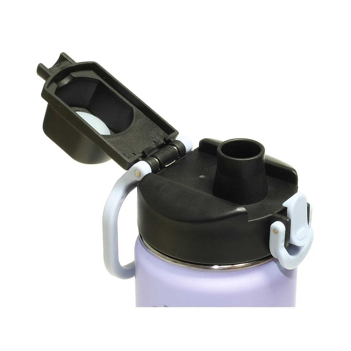 Yerbam 24oz Sports Flask Insulated Water Bottle One-Touch Open Chug Lid & Covered Straw Lid Wide Mouth Direct Drink Paracord Strap Dishwasher Safe Leakproof Sweat-Free BPA-Free (Light Periwinkle)