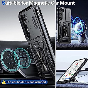 【2023 𝐍𝐄𝐖】for Samsung Galaxy A14 5G Case with Camera Cover [with 2x Screen Protector] with Magnetic 360° Kickstand Ring Military Grade Drop Proof Shockproof Phone Case for Samsung Galaxy A14 5G