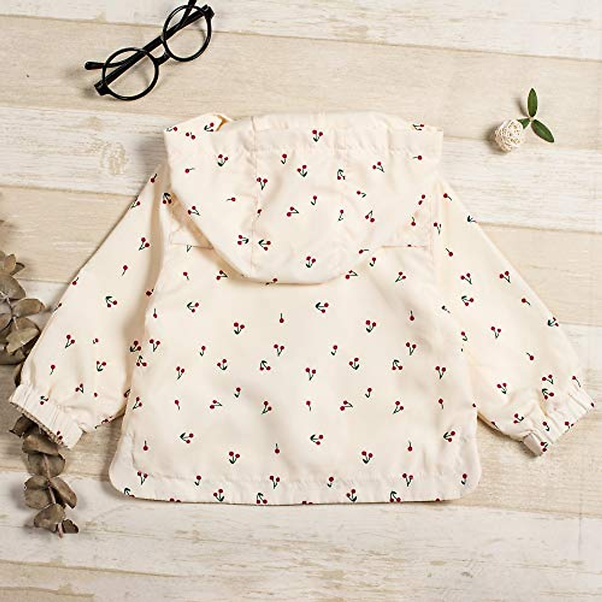 COTTON FAIRY Baby Girls Jackets Cherry Hoodie Coats 12 Months