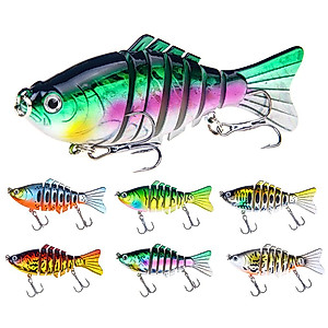 Grebest Fishing Lures,10cm 15.6g Plastic Artificial Lifelike Fake Lure Fishing Tackle Tools Accessory for Fishing Enthusiast Fishing Lovers Bass Trout Fishing 5 One Size
