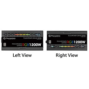 Thermaltake Toughpower Grand RGB 1200W 80+ Platinum Smart Zero RGB Fan, SLI/CrossFire Ready Continuous Power, Full Modular ATX 12V 2.4/EPS 12V 2.92 Power Supply 10 Year Warranty PS-TPG-1200F1FAPU-1