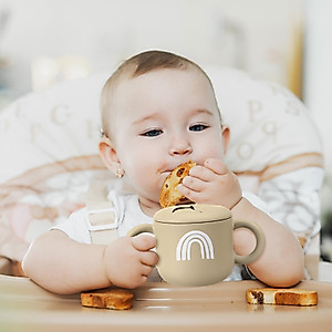 Didaey 6 Pack Silicone Snack Cups Spill Proof Bowls for Kids Toddlers Baby No Spill Snack Cup Snack Container for Toddler over 6 Months Baby Snack Cups with No Slip Handles