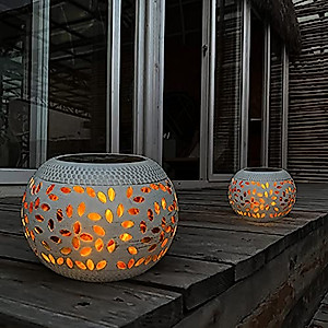 Solar Table Lights Outdoor Waterproof - Dancing Flickering Flame Lamp White Metal Tabletop Light Solar Powered Decorative Lighting Lantern for Desk Bedroom Patio Garden Pathway Yard (1 Pack)