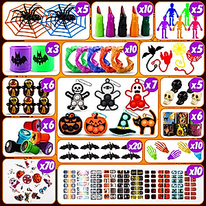 300 PCS Halloween Party Favors for Kids,Halloween Toys Bulk,Halloween Goodie Bag Fillers,Halloween Favors for Kids Classroom Prize