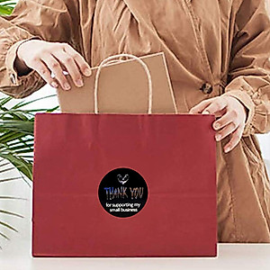 LIANXUE 500pcs Thank You for Supporting My Small Business Stickers Bronzing Seal Label for Wedding Gift Baking Package Envelope Stationery Sticker