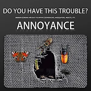 SANKEMU Window Screen Repair Kit 16.5FT 3-Layer Strong Adhesive & Waterproof Tape Fiberglass Covering mesh, Repair for Window Screen and Screen Door tears Holes