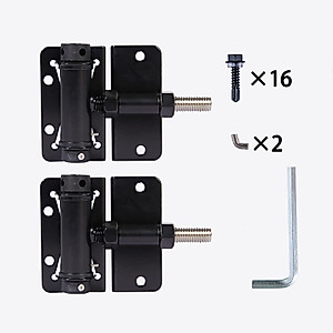 Self Closing Hinges for Vinyl/Wooden Door, Easy to Install and Adjust, Provides Smooth and Quiet Operation, Heavy Duty Made, Pack of 2,Black