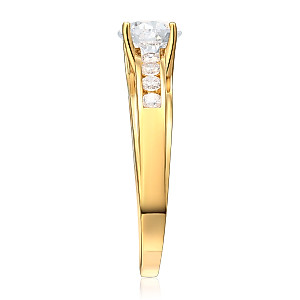 14K Yellow Gold Wedding Engagement Ring - Size 8