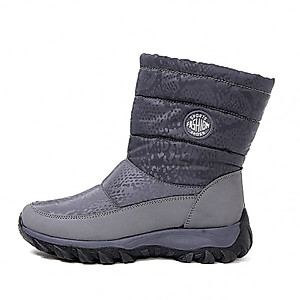 Padaleks Womens Snow Boots Waterproof Non Slip Platform Shoes Comfort Outdoor Fur Lined Winter Warm Ankle Booties