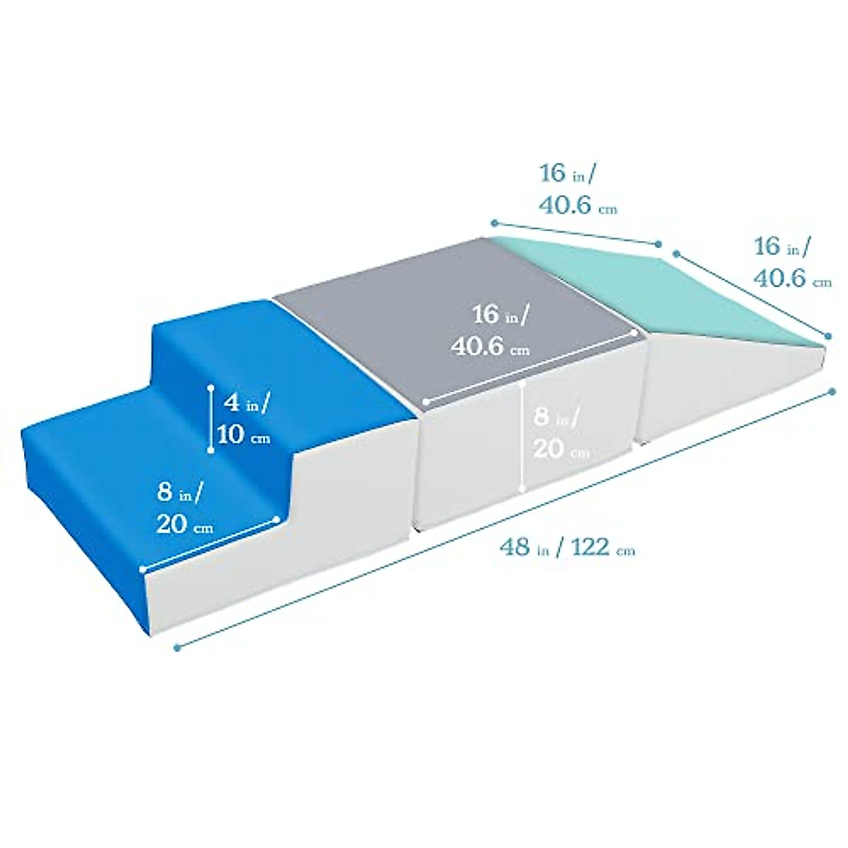 ECR4Kids SoftZone Junior Little Me Climb Crawl and Slide, Beginner Playset, Contemporary, 3-Piece
