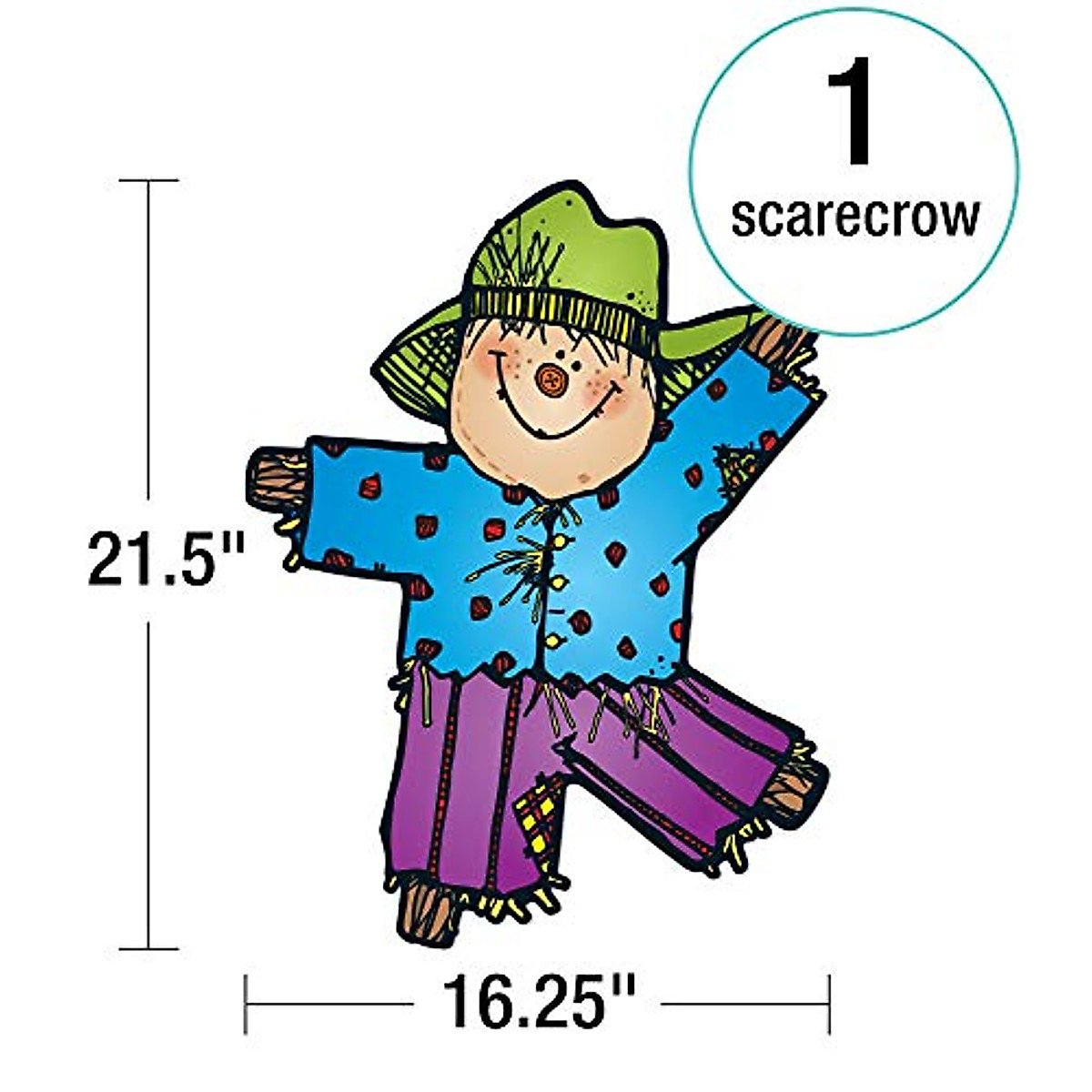 Carson Dellosa 32pc Pumpkin Patch Farmhouse Bulletin Board Set, Scarecrow, Pumpkins, Autumn Leaves Fall Bulletin Board Decorations for Thanksgiving, Halloween, Fall Decor, Wall Decor, Classroom Decor