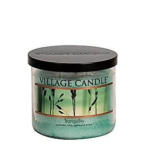 Village Candle Tranquility 17 oz Glass Bowl Scented Candle, Medium