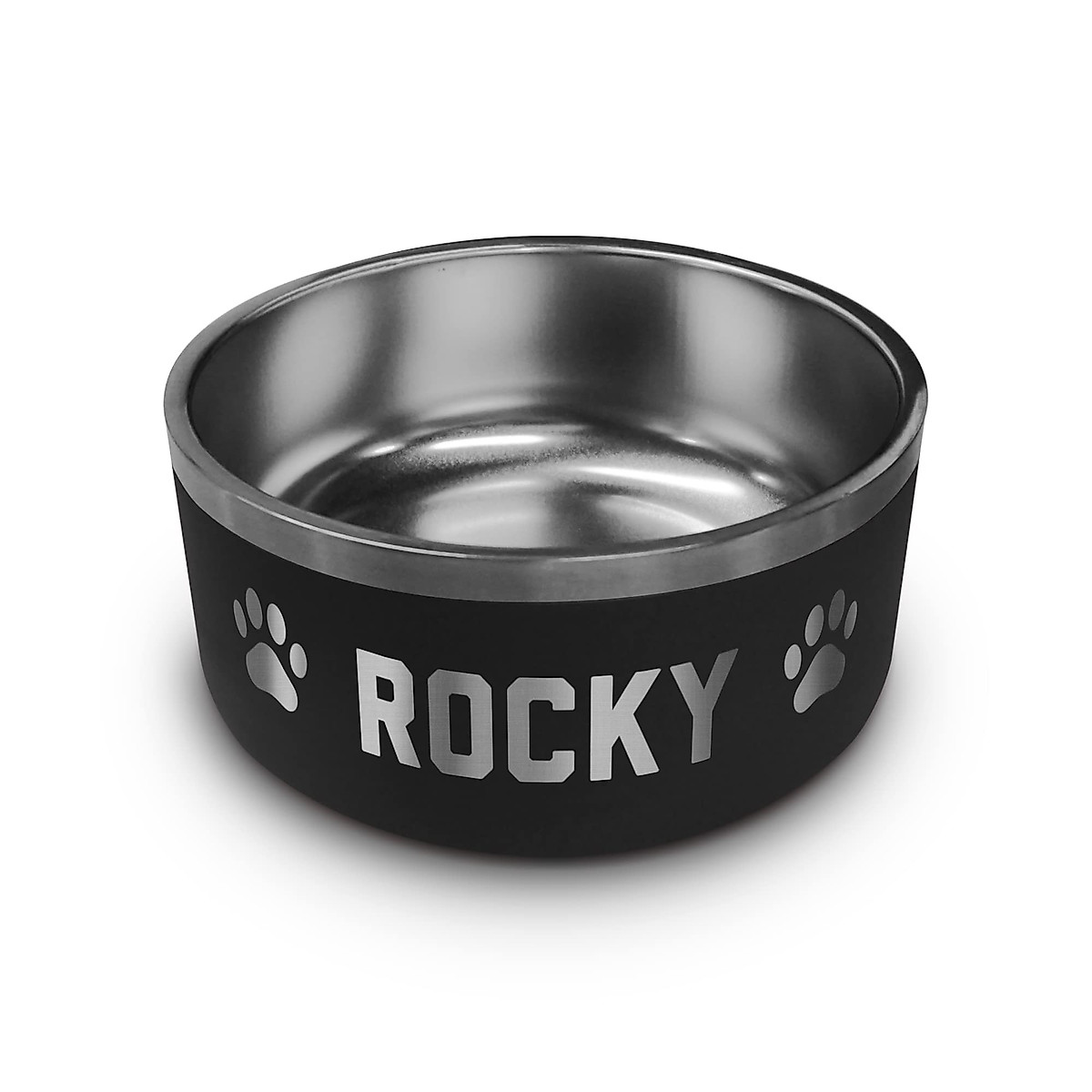 Personalized Dog Bowl - Custom Stainless Steel Dog Bowls Non Slip 16 oz., 32 oz. or 64 oz. - Dishwasher Safe - Personalized Dog Bowls with Name - Insulated Stainless Steel Dog Bowls