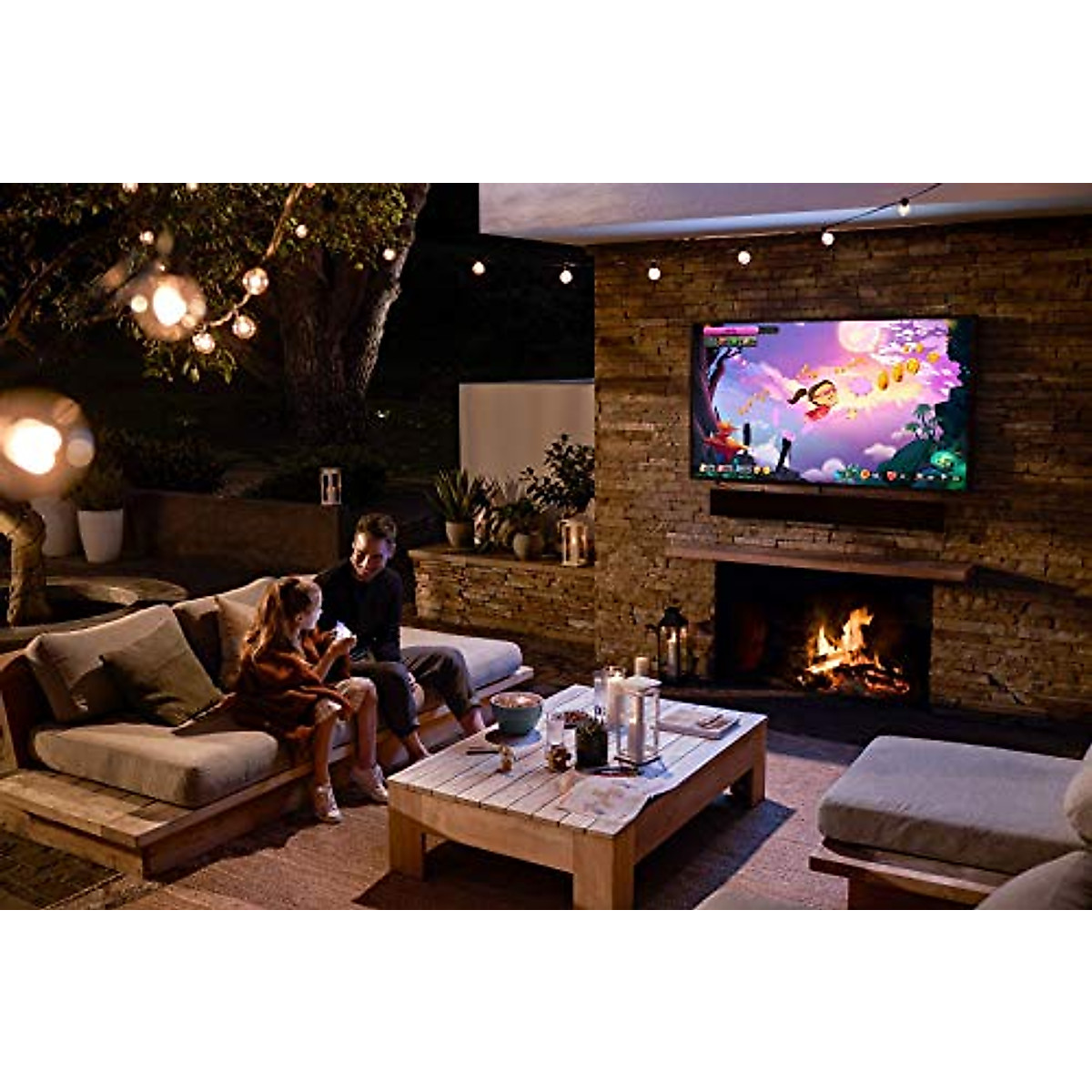 SAMSUNG 55-inch Class QLED The Terrace Outdoor TV - 4K UHD Direct Full Array 16X Quantum HDR 32X Smart TV with Alexa Built-in (QN55LST7TAFXZA, 2020 Model) (Renewed)