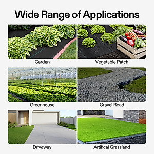 VIVOSUN Premium Weed Barrier Landscape Fabric Heavy Duty, 4ftx250ft 5oz Double-Layered Weed Control Mat with High Permeability, Commercial Ground Cover, Easy Set up & Superior Weed Control