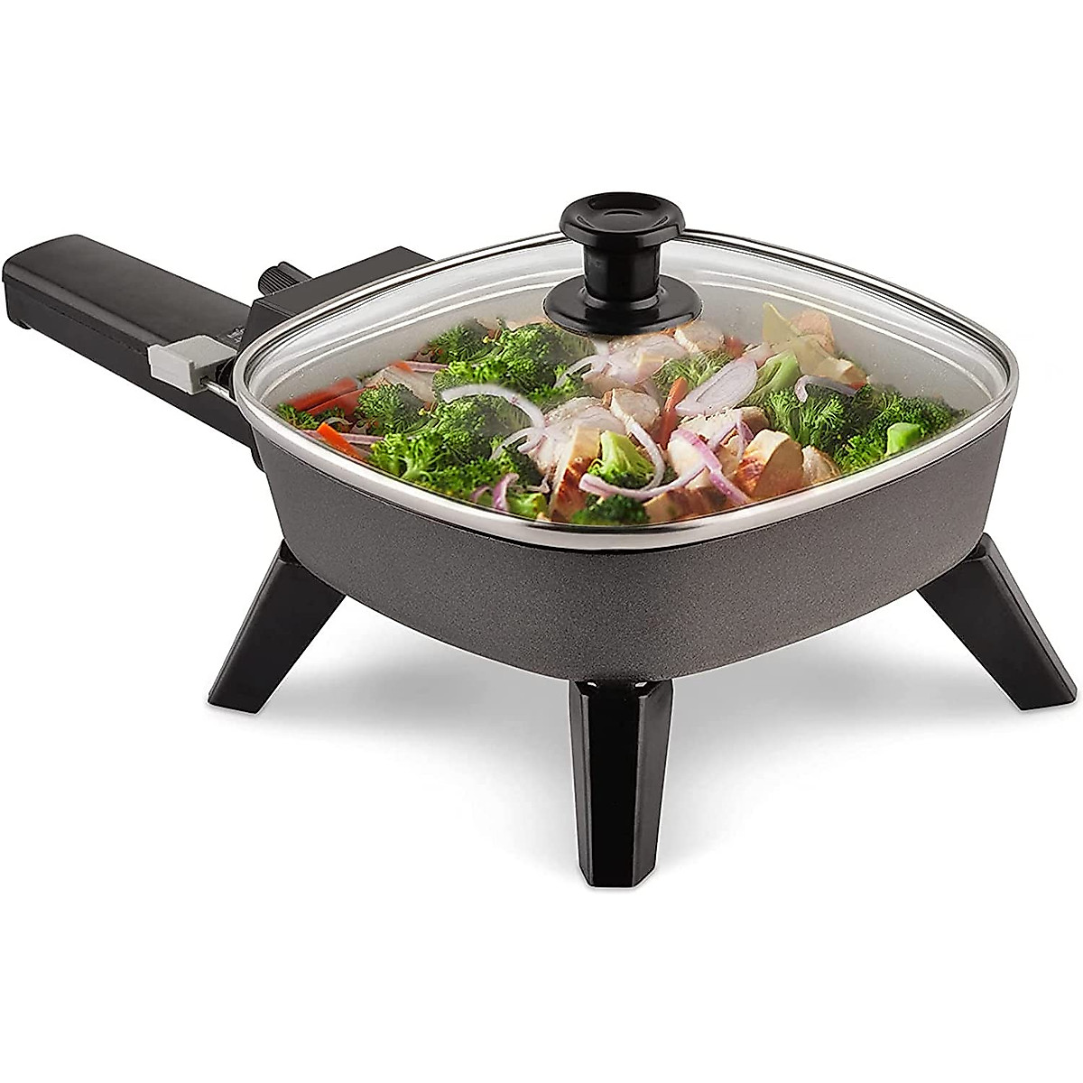 6-inch Small Electric Skillet - with glass lid - Serves 1 to 2 People