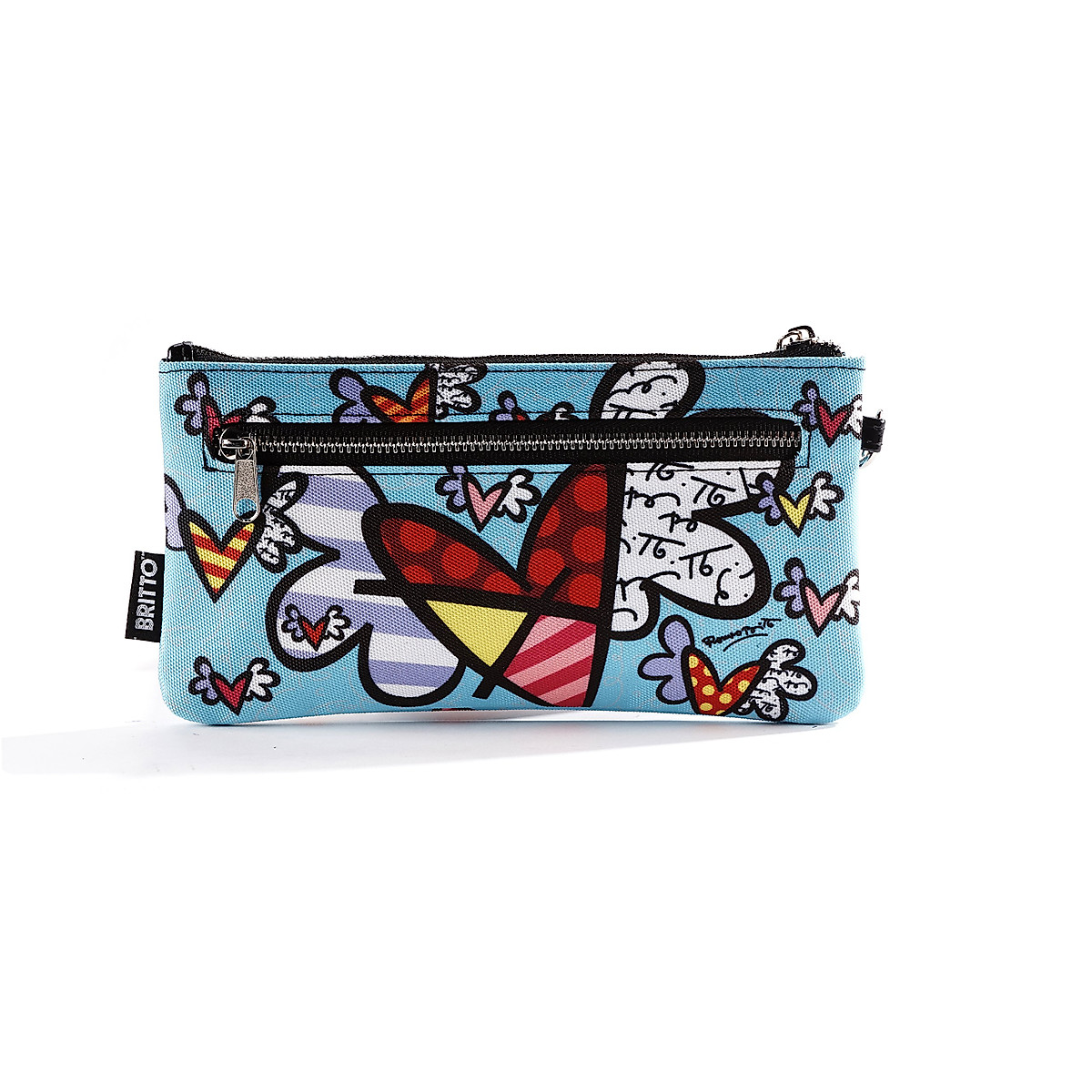 Giftcraft Romero Britto Wristlet Clutch: Flying Heart