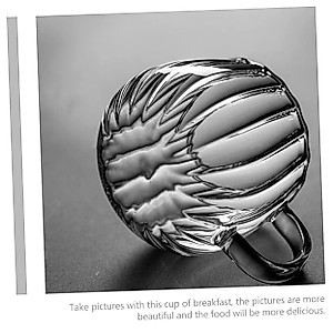 Angoily 2pcs Glass Pumpkin Cups 350ml Breakfast Cup for Milk Beer Cup Breakfast Glass Transparent Juice Cup Cocktail Cup Beverage Cup Transparent Whiskey Cup Drinking Cup Coffee Mug Clear Mug