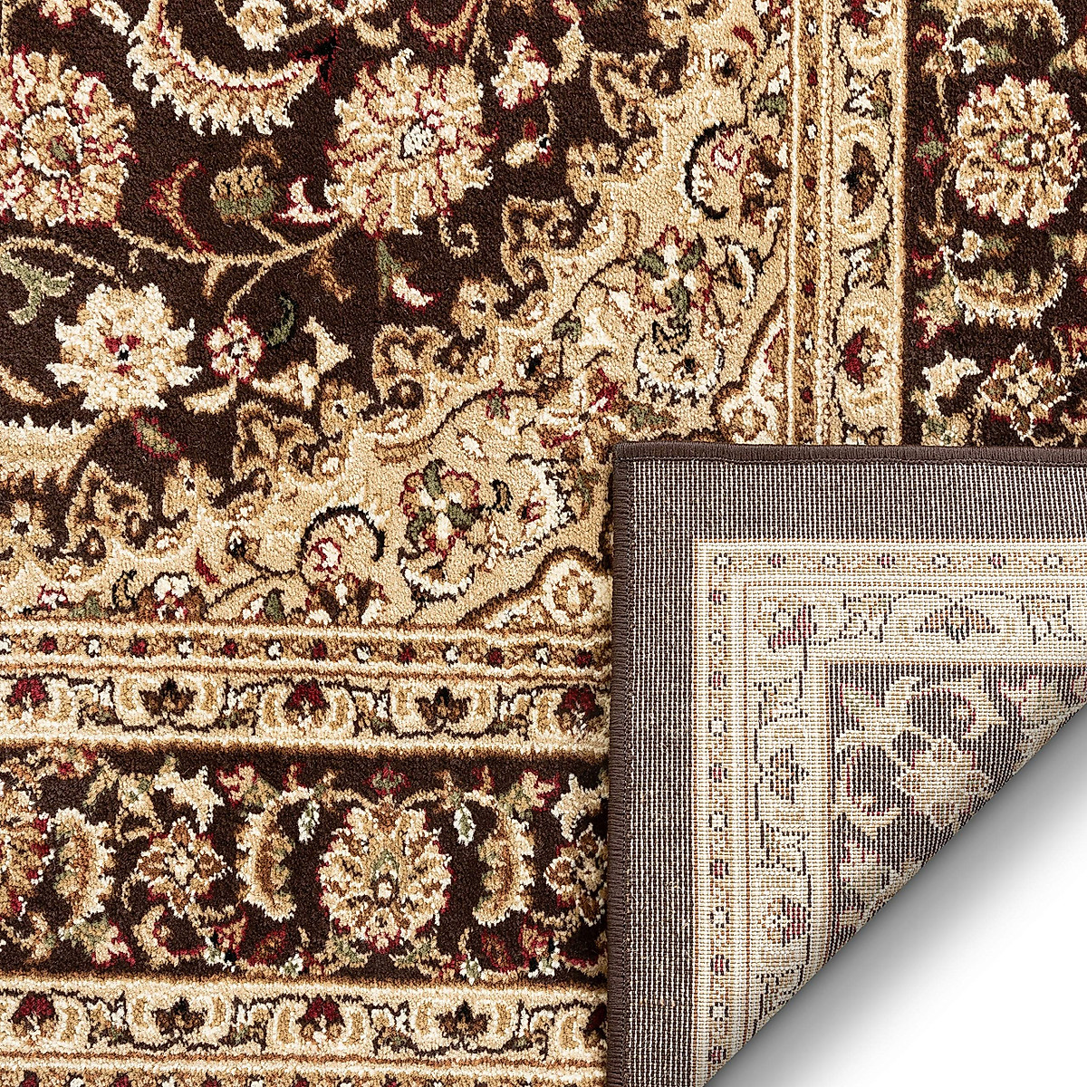 Well Woven Timeless Aviva Traditional French Country Oriental Brown Area Rug 5'3" Round