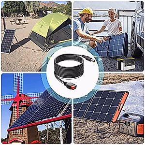MJPOWER Anderson-to-8mm Extension Cable 10FT/3m 14AWG Wire 8mm DC Power Plug Adapter for Solar Panel RV Goal Zero Yeti Jackery, Compatible with Anderson Powerpole