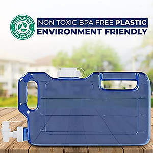 1.1 Gallon Refrigerator Water Dispensers Bottle with Faucet, Spigot & 58mm Screw Cap - BPA Free Plastic Leak-Proof | Slimline Mini Fridge Beverage Drink Dispenser for Parties