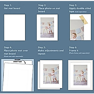 Golden State Art, Uncut 11x14 White Mats Matboards, Acid Free, for Photos, Frames, DIY Projects (10 Pack, 11x14 Inches)