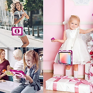 Hot Pink 10th Generation Case 2024 10.9 inch with Pencil Holder 10 Case Tablet Case New Gen 10 Case 2024 New 10.2 Case for Kids Girls 10.9 Inch 2024 Release