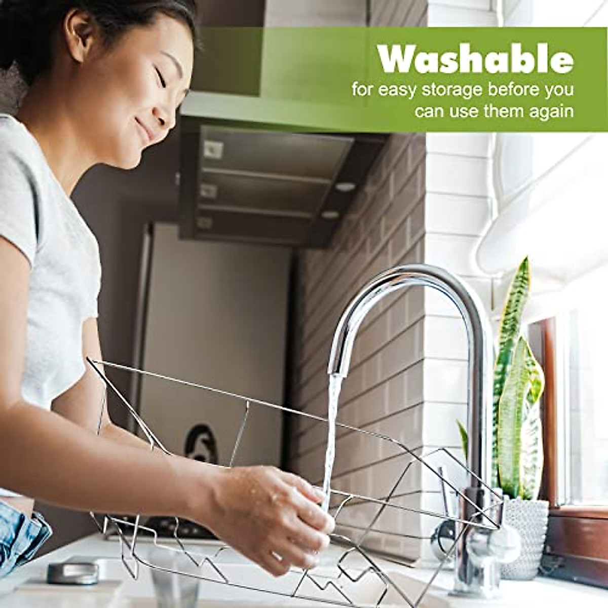 MAXYGIFT Chafing Wire Rack Buffet Stand - 6 Pack Full Size Racks For Dish Serving Trays Food Warmer catering supplies for Parties, Occasions, or Events