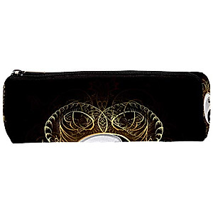 Symbol Yin Yang Pattern Pencil Bag Pen Case Stationary Case Pencil Pouch Desk Organizer Makeup Cosmetic Bag for School Office