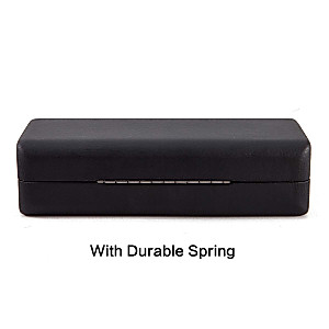 TRIUMPH VISION Matte Black Sunglasses Case for women - Hard Shell Glasses Case with Cleaning Cloth