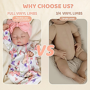 BABESIDE Reborn Baby Dolls Connie - 20 inch Soft Vinyl Realistic-Adorable Baby Doll Real Life Lifelike Baby Dolls with Complete Accessories Perfect for Cuddling, Playtime, and Gift Giving