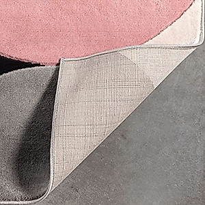 Well Woven Good Vibes Helena Blush Pink Modern Geometric Shapes 7 ft 10 in x 10 ft 6 in Texture Area Rug